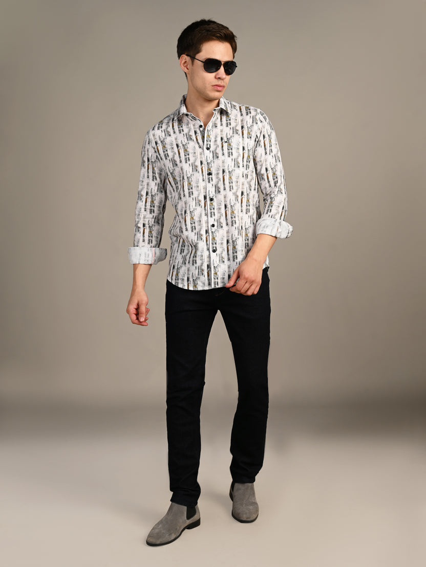 Killer Men Brown Printed Slim Fit Shirts – Killer Jeans
